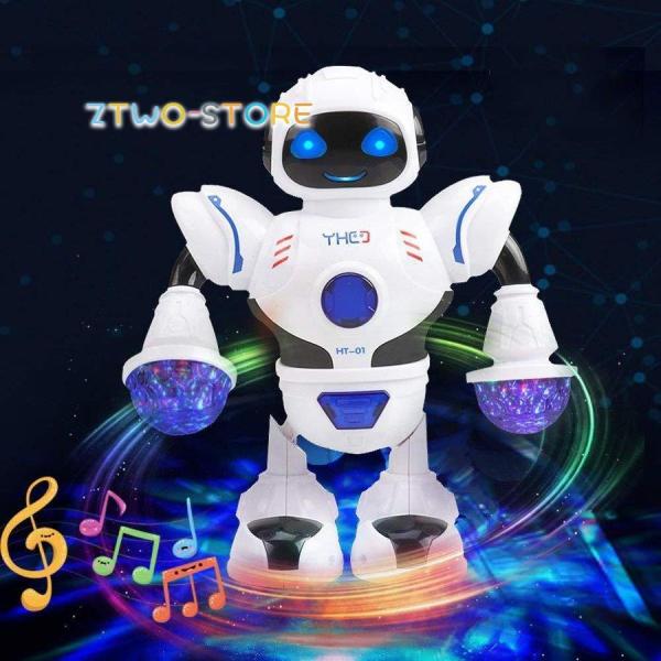 爆買説明：100％新品で高品質。1。クールなフラッシュライトが表示され、夜はより美しくなります。2。このロボットは反応が良く、脚と手の回転動作で動き、回転し、腕と脚は歌（左と右）で動きます。3。デュアルホイールフットバランシングにより、ロボ...