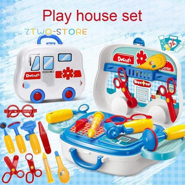 爆買【高品質歯医者ごっこ遊びセット】無毒、環境にやさしいPP/PE材料を作られ、滑らかで耐腐食性の高い素材です。すべてのツールは、子供が長時間遊ぶことができるように人間工学的に設計されています。プレゼントにもおすすめです。【豪華なお医者さん...
