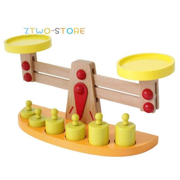 爆買説明- 子供のための安全 - 子供のための固体、耐久性、安全性、無毒の絵画材料と環境に優しい天然木で作られた- 子供早期教育玩具 - 幼児のための6サイズの体重と木製のバランスのスケール- スケールによる計量の概念の探索と学習- 子供の...