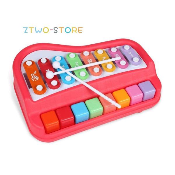 爆買商品のサイズ：27.5*21*10.5 cmかわいいピアノの形、楽譜を含む簡単な音楽を演奏することを学び、音楽の可能性を刺激し、指の柔軟性を高め、子供の記憶力とコラボレーションのスキルを示します、子どもたちが音楽を学ぶ理由は、脳機能の活...