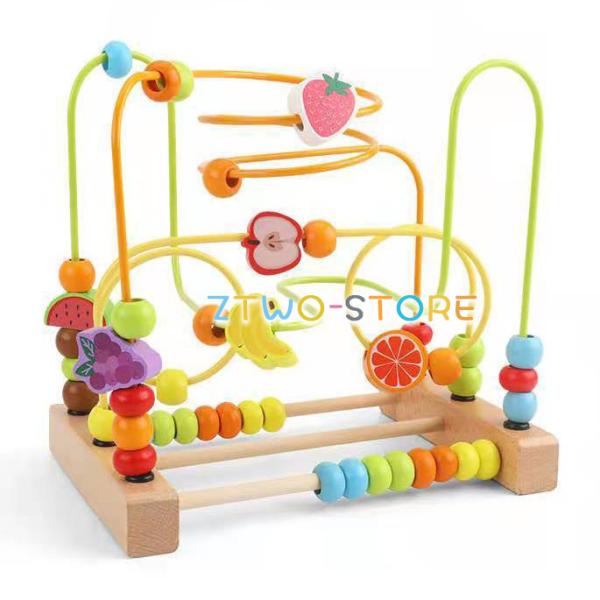 爆買P ■長く使えて楽しめる木製ビーズコースターです■先トレーニングになりますし、好奇心を刺激し創造力を育てることが出来ます。■ 素材 木製ビーズコースター ルーピング おもちゃ■ 子供の知育玩具 発色が豊富きれいで、子供たちのご注目を引き...