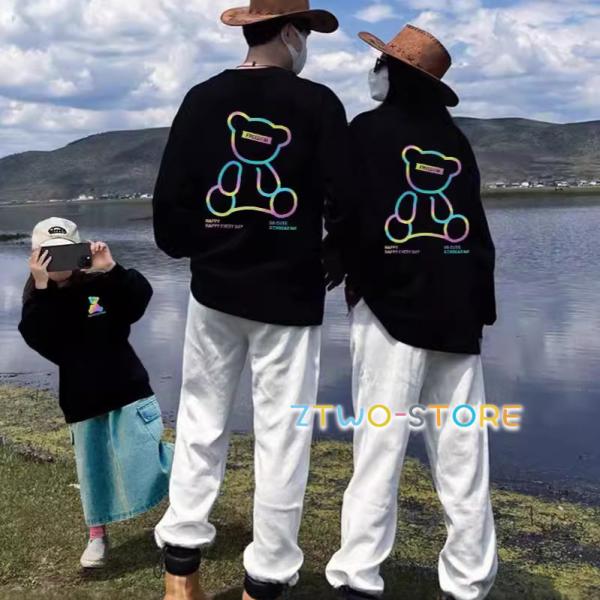 爆買リンクコーデや子供とお揃いコーデが楽しい程よいオーバーサイズでシンプルながらファッション感たっぷり！着心地も快適。家族揃いで幸せ感たっぷり！家族旅行、撮影、運動会、お出かけに注目されるに間違いなし。結婚記念日、誕生日、お祭り、イベントな...