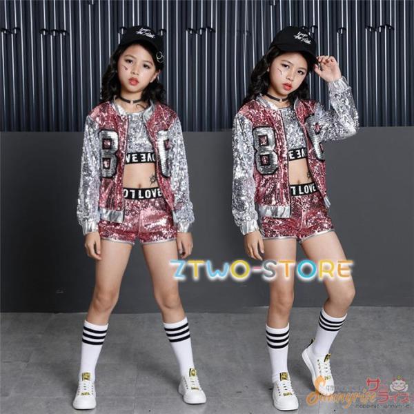 爆買キッズ ダンス衣装 スパンコール セットアップ ダンス衣装 ダンス服 ヒップホップ キラキラ チア チアダンス 衣装 子供 ダンス服 素材：ポリエステル/その他カラー：画像通り参考サイズ（単位：cm）110cm/120cm/130cm/...