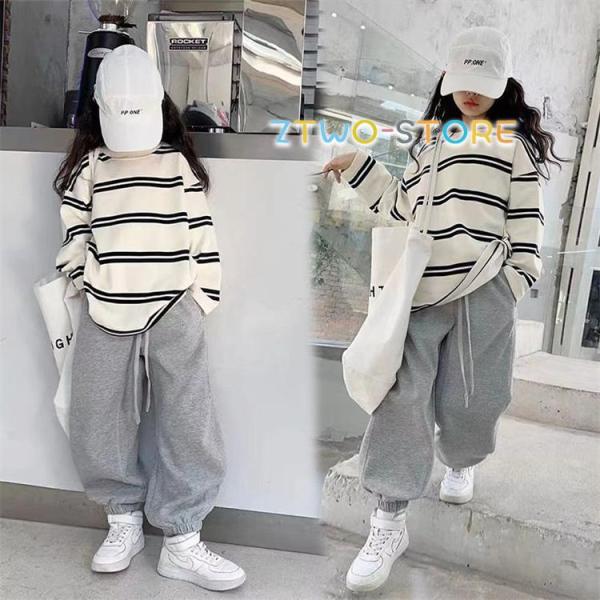 爆買ジャージ 子供服  長袖 パーカー セットアップ キッズ カジュアル 女の子 パンツセット スウェット スポーツウェア ジュニア  2点セット トップス+長ズボン 子ども服 学生服  上下 セット ダンス衣装 春夏秋冬 通学 旅行 外出...