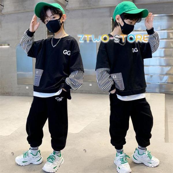 爆買子供ジャージ  上下セット 男の子スウェットセットアップ パーカー トレーニングウェア スポーツウェア キッズ  ジュニア 子供服 春秋商品詳細■素材：綿/ポリエステル■カラー：グレー/ブラック■サイズ：cm110：着丈43 バスト78...