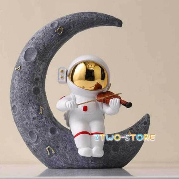爆買素材：ポリレジン製サイズ：11cm×h22cmシンプルでおしゃれな宇宙員造型の置物がとても目立っています飾り物としてリビングルーム、部屋様々な場合に活躍してます。