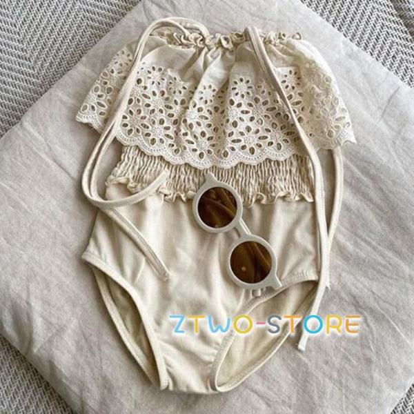 女の子専用 レースデザインのボディ水着！繊細なレースとプリント柄が可愛いプリンセス風デザイン。肌に優しい柔らかい素材を使用し、プールや海水浴でも快適。シンプルな着脱設計で、夏の水遊びや記念写真にぴったりです#女の子水着#レースデザイン #ベ...