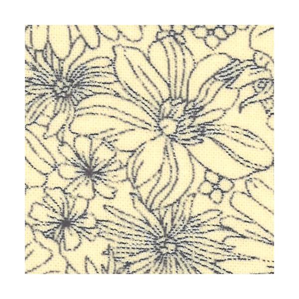 Wildflowers素朴な野生のお花たちを生地いっぱいに散りばめたシリーズ。３バイカラーで、クリーム＆グレー/ピンク＆ワインレッド/ブルーベリー。シンプルにワンカラーで上品にブックカバーにしたり、ツートンでポーチやバッグに。レースを加えた...