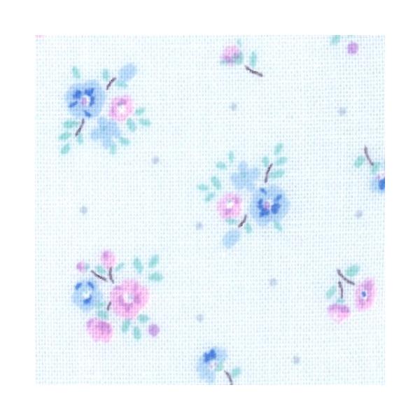Flower小さなお花シリーズ。赤やピンク、ブルーで統一された可愛いお花が散りばめられています。小物のピースや裏布にもピッタリ！。アイボリー・ブルー・グレーの３バイカラーでお届け。■30ｃｍ〜（10ｃｍ単位）ご注文頂けます。【お断り】ご注文...