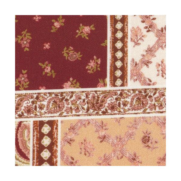 COTTAGE CORE赤を基調にコレクションを１枚に仕立てました。シンプルなピースワークのような柄ですが、生地の配置によって見え方も変わる素敵なシリーズです。■30ｃｍ〜（10ｃｍ単位）ご注文頂けます。【お断り】ご注文のタイミングによって...