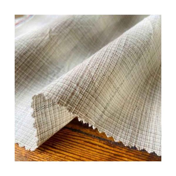 Ombre Checkワッシャー仕上げ。色と織り糸の組合せでグラデーションを表現した繊細な先染め生地です。目立たない色糸のドビー織りで表現したアクセントステッチが品良く効いています。パッチワークではベースとして使うことができそうです。■30...