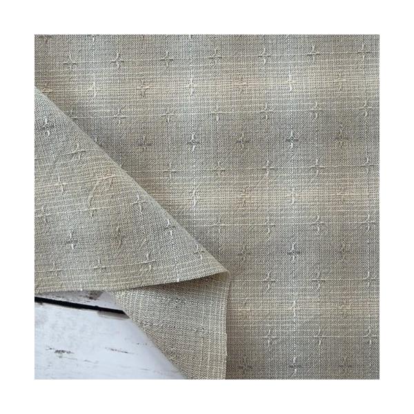 Ombre Checkワッシャー仕上げ。色と織り糸の組合せでグラデーションを表現した繊細な先染め生地です。目立たない色糸のドビー織りで表現したアクセントステッチが品良く効いています。パッチワークではベースとして使うことができそうです。■30...