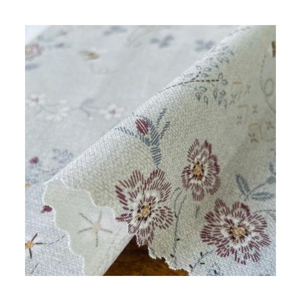 Tasty collection 日本ならではのスモーキーで落ち着いた色合いのプリント柄のシリーズです。*Flower&amp;Bee*柄は麻地に刺しゅうをしたようなタッチのお花の中を蜂が飛ぶやさしいタッチのプリント柄です。■30ｃｍ〜（1...