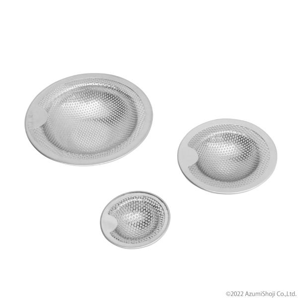 【お掃除の定番！】丸い形状のゴミ捨てが簡単になる排水口ゴミ受け！【サビにくい】丈夫でさびにくいステンレス製！【取りやすい】取っ手付きで取りやすい！【場所】ユニットバス、お風呂の排水口、キッチン 台所シンク、洗面台に！＜製品詳細＞重量：9g、...