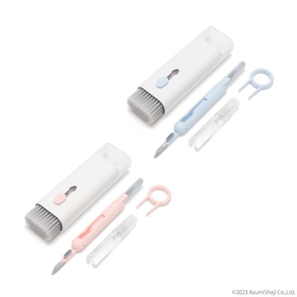 【内容】クリーニングブラシ、ファイバーブラシ、スプレーボトル、ミニブラシ、スポンジブラシ、シリコンブラシ、キーキャップバックルの７機能が備わっています。【持ち運び楽々】キャップ付きの小さめの商品なのでカバンにサッと入れておくだけ！【多機能】...