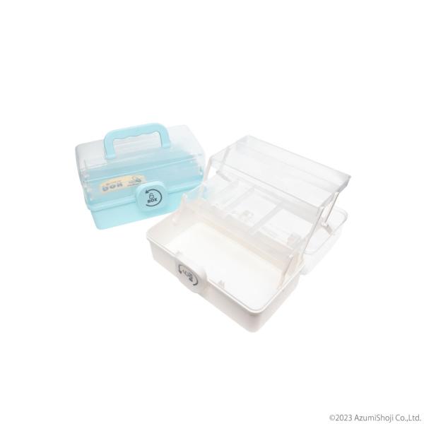 【内容】内側に折りたたみ可能な引き出しレイヤーが2個ついた三段式の救急箱です！【見た目】シンプルでおしゃれな見た目なので部屋に置いていてもお部屋の見た目を邪魔しません！【他】大容量で小分けにして整理することもできるので裁縫箱やメイク道具入れ...