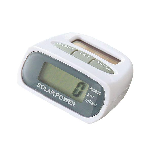 ◎太陽光で発電して動く電池いらずのソーラー歩数計　歩数・距離・消費カロリーも計測可能 ソーラー電源、省エネと環境に優しいエコ万歩計です。 1分でパネル自動オフ。 ステップ(歩幅)の長さの設定(距離計測の為) 体重の設定(カロリー消費量)◆ご...