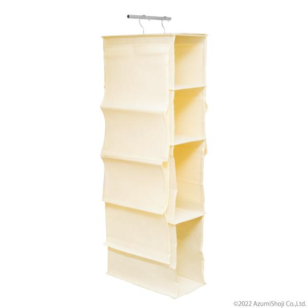 【吊り下げタイプ】通気性も良く、ほこり等からバッグを守ります。吊り下げタイプなので、フックが掛かるところなら様々なシーンで活躍します。【圧倒的収納力】大切なバッグや帽子を収納できます。側面にもポケットがあり全部で10面あります！【なんでも収...