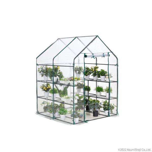 【ビニール温室】冷たい風や霜から大切な植物や野菜を寒さから守ります。【インテリア】育てた植物をより美しく見せ、インテリアとしても◎【コンパクト】コンパクトなので軒先や玄関、ベランダにもおすすめです。【夏場はラック】夏場はカバーを外して、シン...