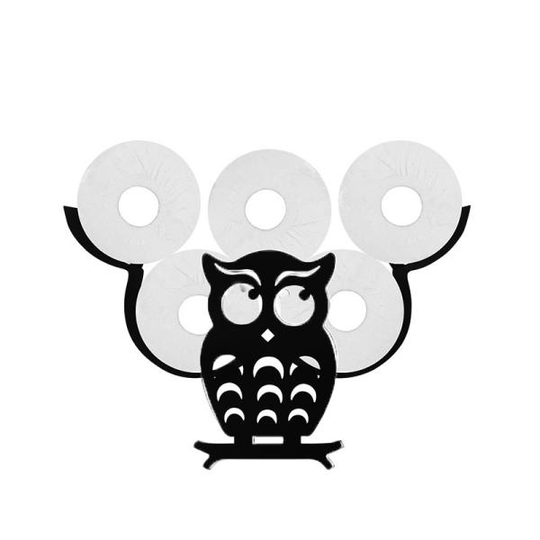 【収納】5ロールが収納できる、かわいいフクロウのトイレットペーパーホルダーです！【おすすめ】トイレットペーパーを収納したいけど床には置きたくない...そんな時に！【インテリア】殺風景になりがちなトイレに癒しをプラス♪【用途】お店や病院のトイ...