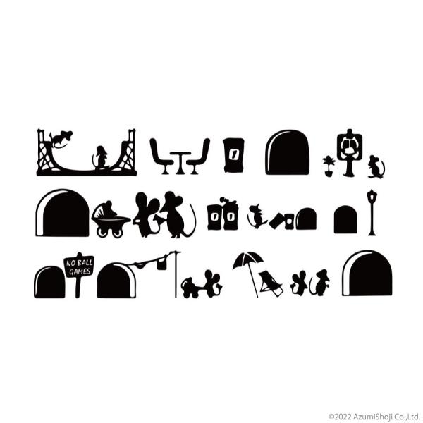 【ウォールステッカー】マウスのウォールステッカーでお部屋をアレンジ。【場所】寝室、リビングルーム、子供部屋の壁のステッカー、バスルーム、オフィス、寮、サロン、ショップ、壁、天井、ドア、窓、鏡、家具、窓、シェードなどに最適＜製品詳細＞重量：4...