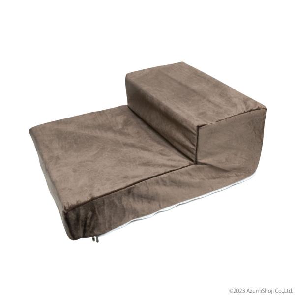 【負担軽減】高いところから飛び降りることで起きる足腰への負担を軽減することができます！【安全】1段目が広くなっており、着地点がしっかりと見えるので安心！【見た目】シンプルなブラウンなのでお部屋の景観を損ないません！【他】犬だけでなく小型の動...