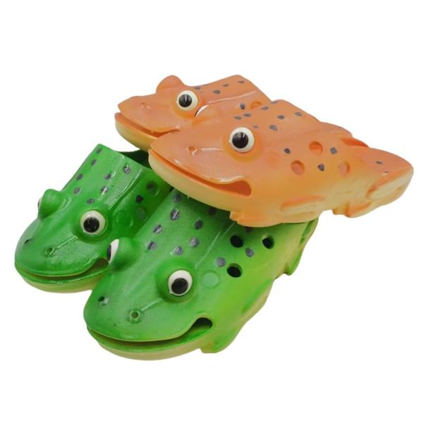 カエル好きにはたまらない一品です。カエル好きでなくても【ビーチ】【街歩き】【ベランダ】【部屋履き】など様々なシーンでお使いいただけます！『おしゃれ』で『おもしろい』商品です。・カラーは2色【グリーン】/【ブラウン】・サイズは2パターン【Mサ...