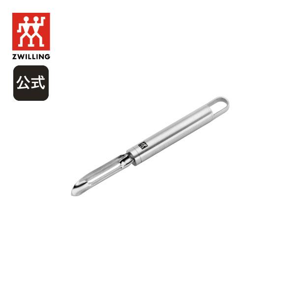 ナイフ(包丁)で皮をむく要領で、動作に無駄なく野菜や果物の皮を剥けます。芽取もできる便利な皮むき。 右利きの方も左利きの方も同じようにお使いいただけます。スペック素材　18/10 ステンレススチール重さ　0.10kg長さ　23cmハンドル長...