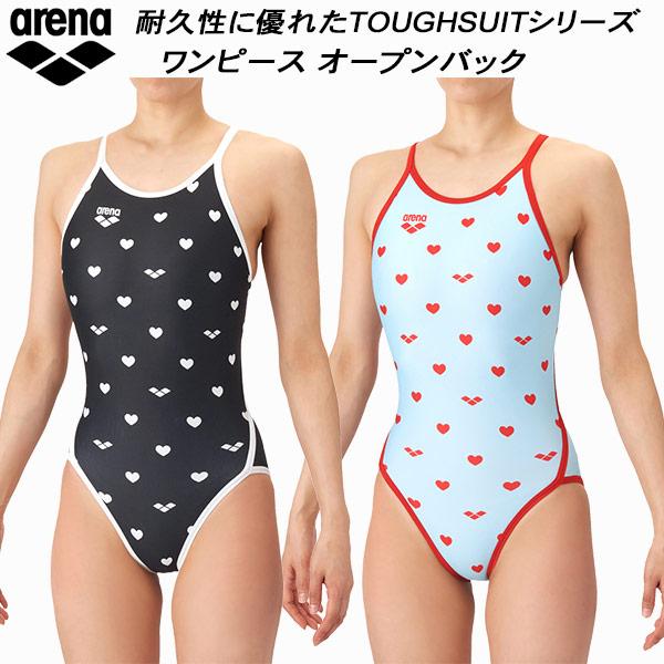 □素材:タフスキンT2E/フルダルUVポリエステル　ポリウレタン□カット【オープンバック（競泳：普通）】競泳モデルに近く背中が開いたカッティング背中を開けることでよりスムーズな泳動作が可能前身頃と後身頃にBLPKはピンクBKWHブラックの裏...