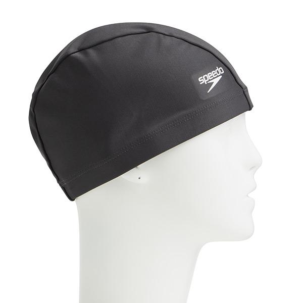 □素材:ポリエステルトリコットIIポリエステル80％、ポリウレタン20％□カラー:CH/チャコールグレイ□サイズ：F（フリー50-59cm）□備考:スイムウェア素材のベーシックキャップ