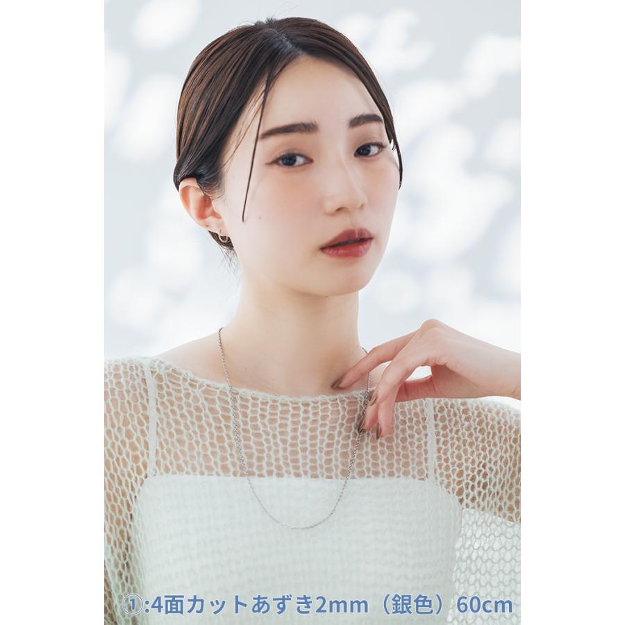 ネックレス レディース ステンレス アジャスター付きチェーン デザインと色を選択可 40cm 45cm 50cm 60cm 65cm 70cm ゴールド 銀色 金色 : mico.lor ...