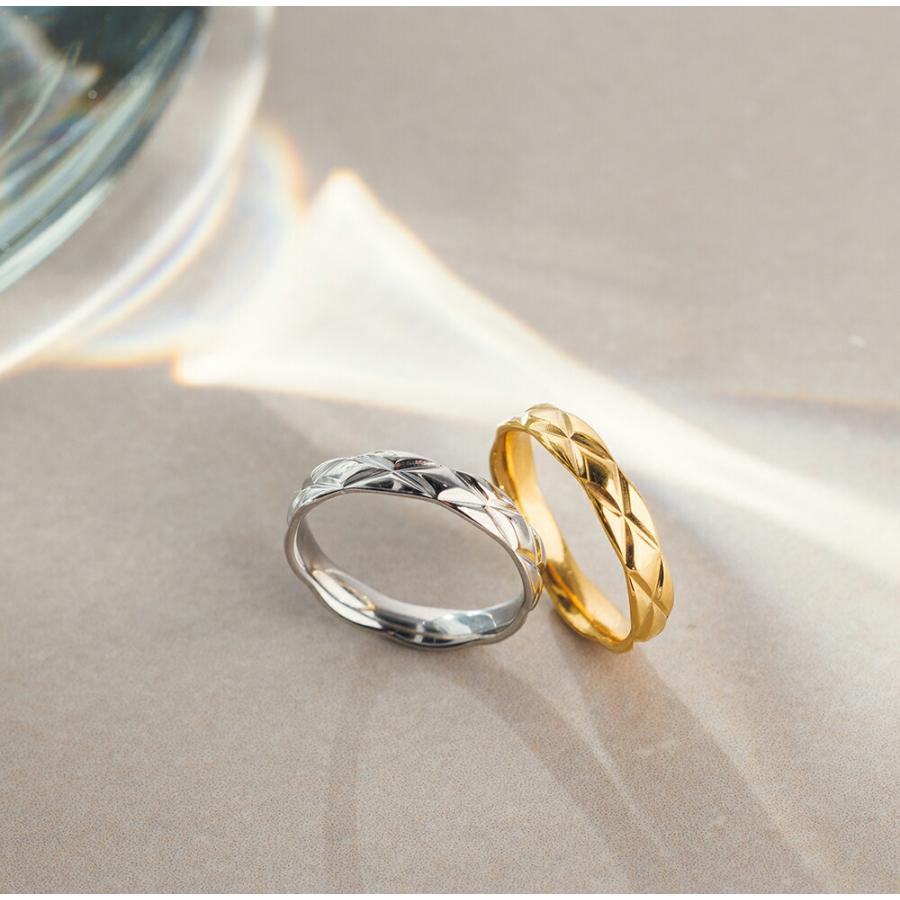 指輪 レディース ステンレス リング (343) キルティング加工 選択可 銀色 金色 メンズ ゴールド : mico.lor - 通販 - Yahoo!ショッピング