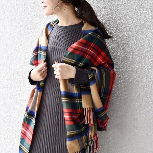 SHIPS（シップス） 【SHIPS別注】JOHNSTONS:カシミヤチェックストール : マルイ(丸井)Yahoo!店 - 通販 - Yahoo!ショッピング