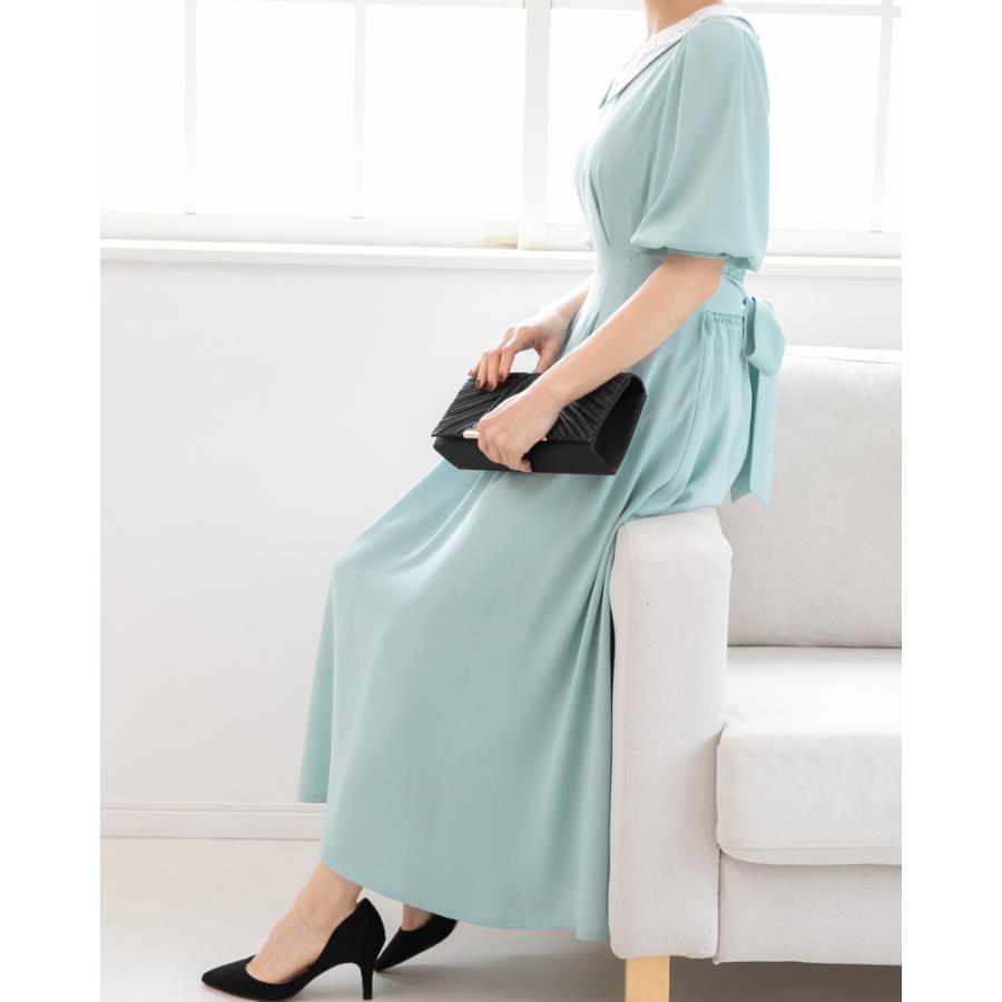 PREFERIR（プレフェリール） 白襟レースAライン パーティ お呼ばれ