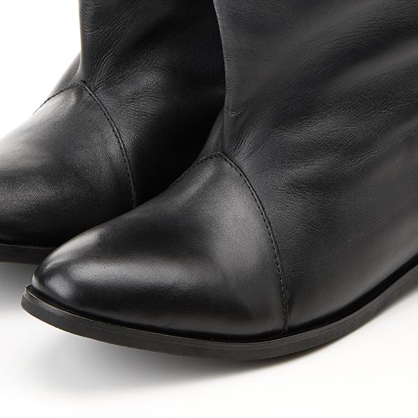 ALPHA CUBIC 【本革】ワイドシャフト フラット ロングブーツ : マルイ(丸井)Yahoo!店 - 通販 - Yahoo!ショッピング