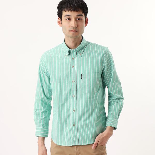 【stanley blacker】オックスストライプボタンダウン長袖シャツ/グリーン/ウォッシャブル : マルイ(丸井)Yahoo!店 - 通販 - Yahoo!ショッピング