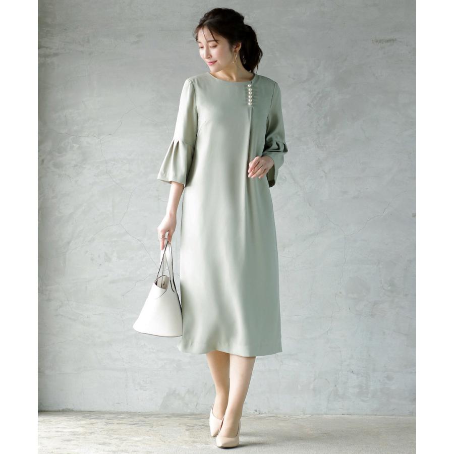 REPLETE 【WEB限定販売】パールデザイン・バックサテンジョーゼットワンピース・ドレス : マルイ(丸井)Yahoo!店 - 通販 - Yahoo!ショッピング