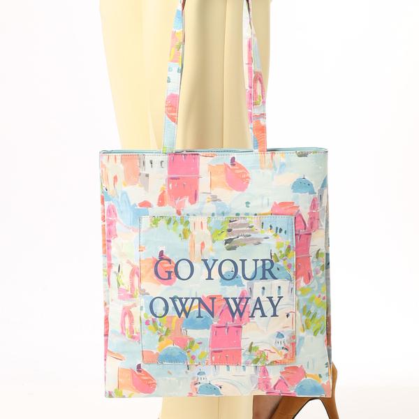 cache 【A4ファイル対応】カシュカシュ cachecache / 柄プリント3パーテーショントートバッグ : マルイ(丸井)Yahoo!店 - 通販 - Yahoo!ショッピング