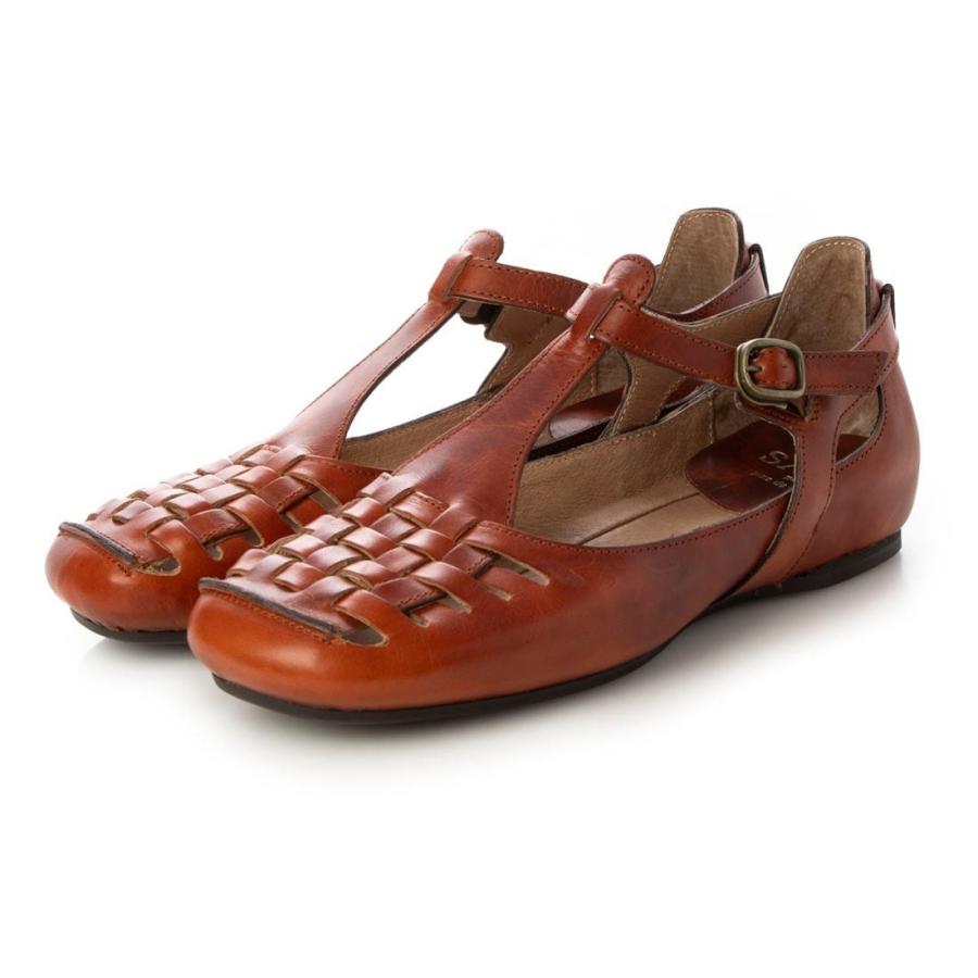 サヤ（SAYA）/24春夏新作フラット本革プラット製法Tストラップシューズ SAYA（サヤ） 24春夏新作フラット本革プラット製法Tストラップシューズ