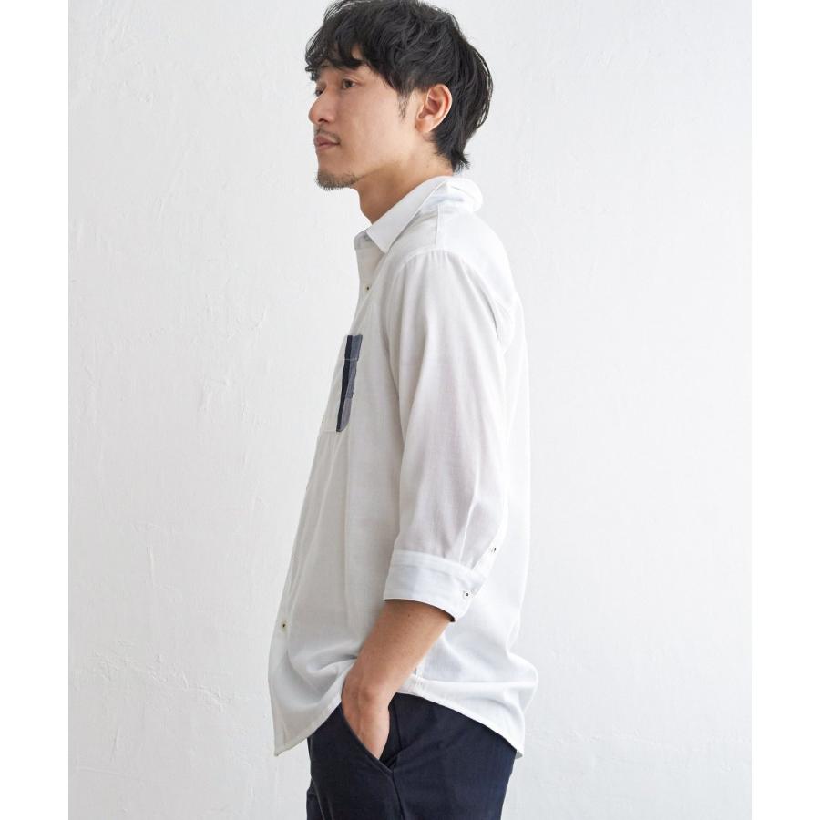 ikka 7分リネン混切り替えポケットシャツ : マルイ(丸井)Yahoo!店 - 通販 - Yahoo!ショッピング
