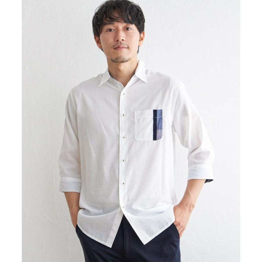 ikka 7分リネン混切り替えポケットシャツ : マルイ(丸井)Yahoo!店 - 通販 - Yahoo!ショッピング