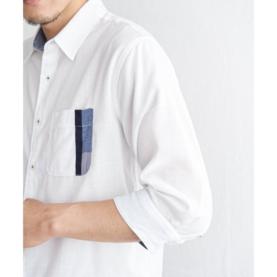 ikka 7分リネン混切り替えポケットシャツ : マルイ(丸井)Yahoo!店 - 通販 - Yahoo!ショッピング
