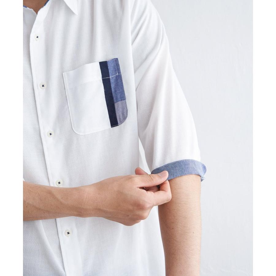 ikka 7分リネン混切り替えポケットシャツ : マルイ(丸井)Yahoo!店 - 通販 - Yahoo!ショッピング