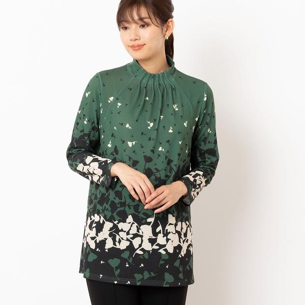 LOBJIE タック襟 グラデーションプリントチュニック : マルイ(丸井)Yahoo!店 - 通販 - Yahoo!ショッピング