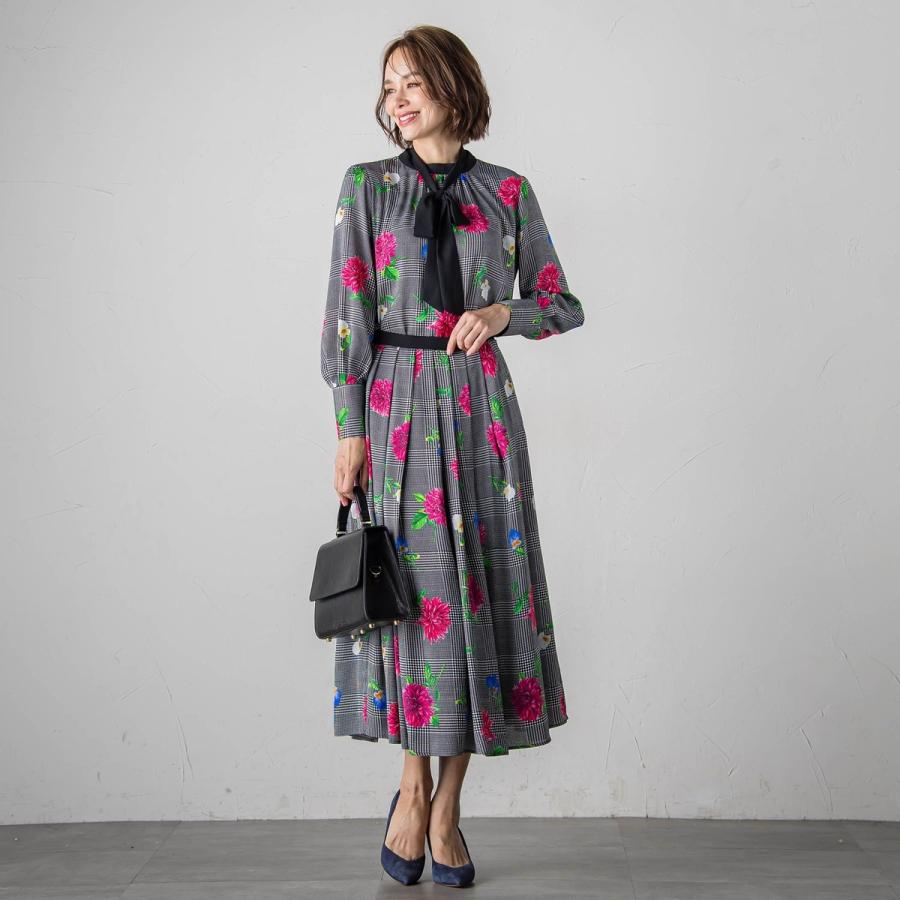 Viaggio Blu グレンチェックフラワースカート≪洗濯機で洗える/セットアップ対応≫ : マルイ(丸井)Yahoo!店 - 通販 - Yahoo!ショッピング
