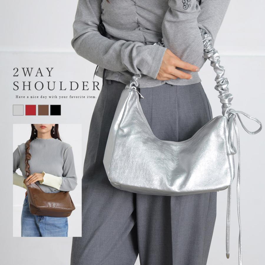 ALTROSE 2way ショルダーバッグ ギャザー リボン ハーフムーン ディア : マルイ(丸井)Yahoo!店 - 通販 - Yahoo!ショッピング