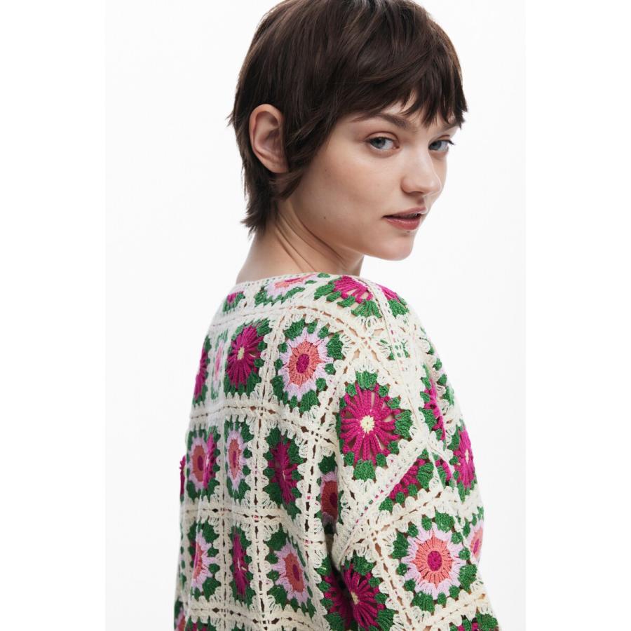Desigual（デシグアル） フラワーグラニースクエア カーディガン