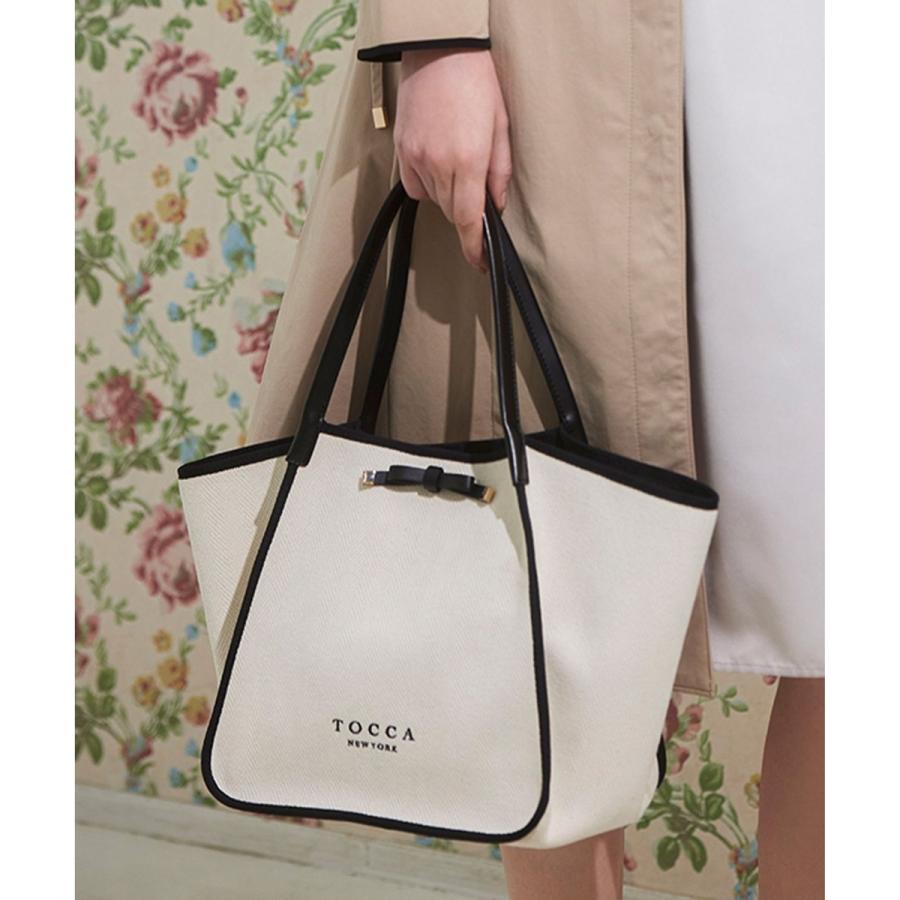 TOCCA 【A4サイズ対応】TRIM RIBBON CANVASTOTE トートバッグ : マルイ(丸井)Yahoo!店 - 通販 - Yahoo!ショッピング