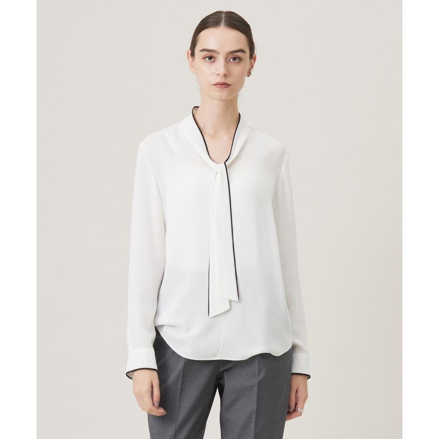 ICB 【UVケア・速乾・接触冷感・洗える】BackSatinAmunzen 配色ボウタイブラウス : マルイ(丸井)Yahoo!店 - 通販 - Yahoo!ショッピング