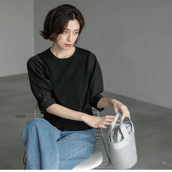 OPAQUE.CLIP フハクスリーブドッキングニット【洗濯機洗い可】 : マルイ(丸井)Yahoo!店 - 通販 - Yahoo!ショッピング